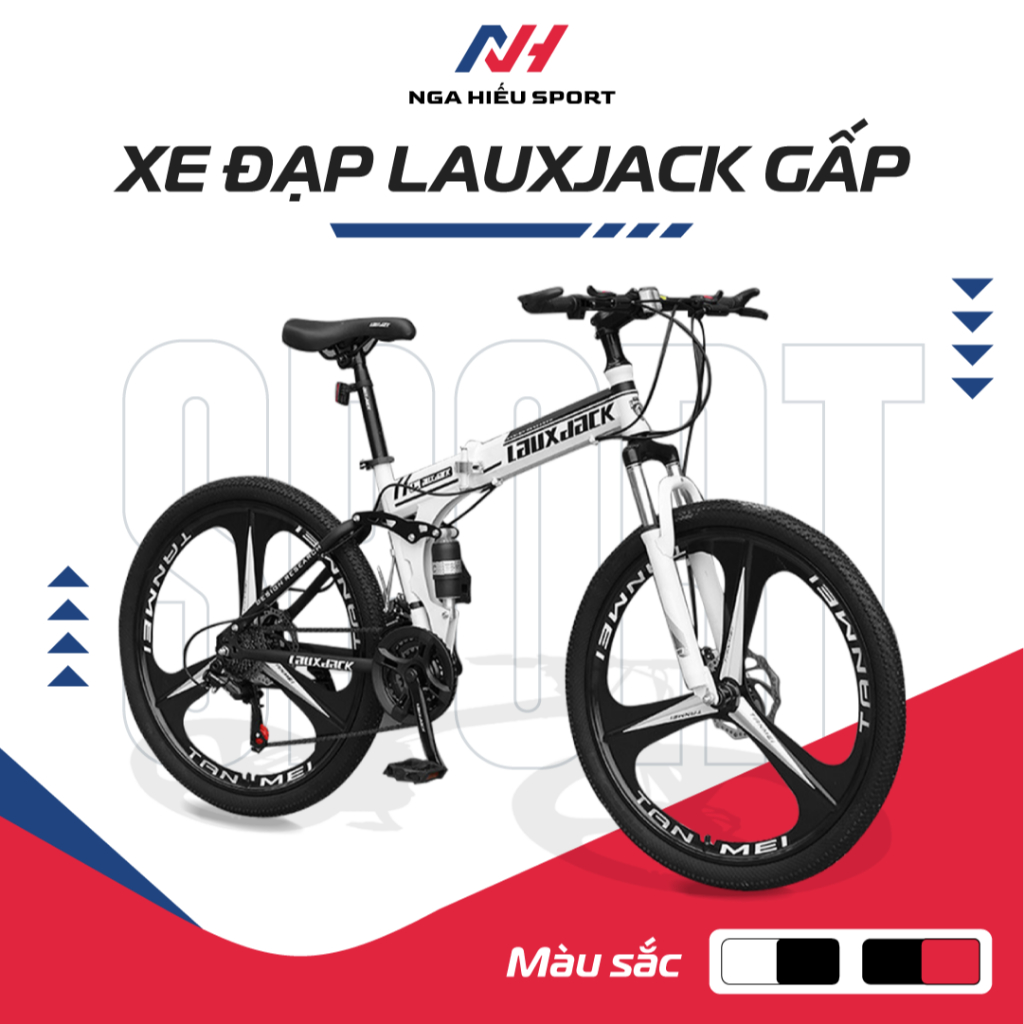 [Tặng Full Phụ Kiện] Xe Đạp Leo Núi Laux Jack Gấp Gọn 26inch - Tốc Độ ...