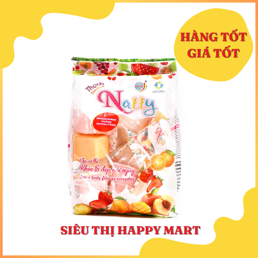 THẠCH SỮA CHUA LONG HẢI NATTY HƯƠNG VỊ TỔNG HỢP TÚI 432G (36G X 12) | Shopee Việt Nam