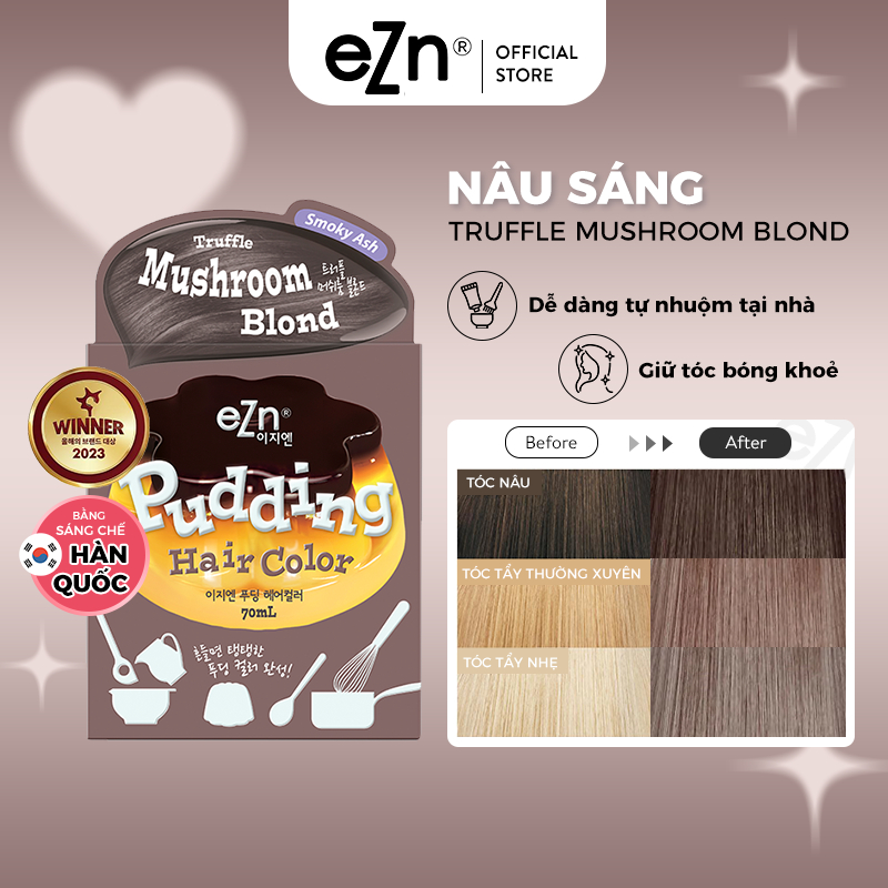 Thuốc Nhuộm Tóc eZn Pudding Hair Color Truffle Mushroom Blond 280g ...
