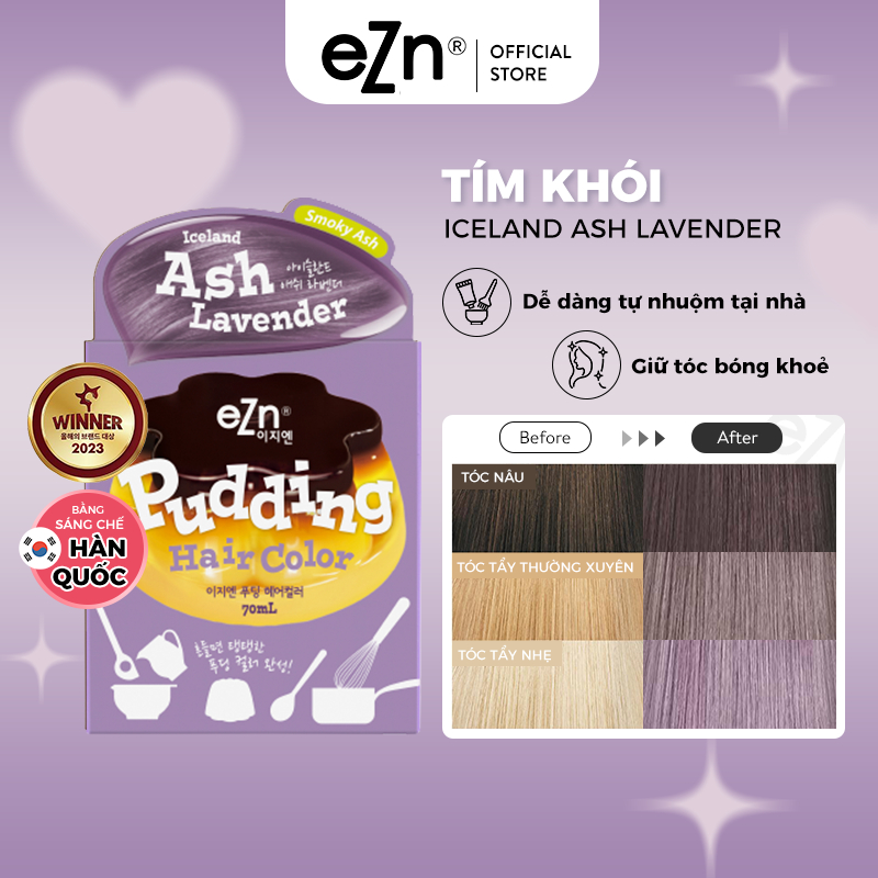 Thuốc Nhuộm Tóc eZn Pudding Hair Color Iceland Ash Lavender 280g (Date ...