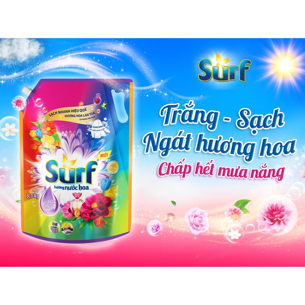 Nước giặt Surf hương nước hoa túi 3.1kg | Shopee Việt Nam