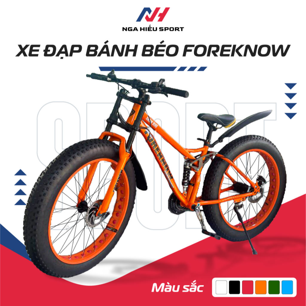 Xe đạp bánh béo Foreknow 26inch vành nan hoa _ 21 tốc độ. Phiên bản ...