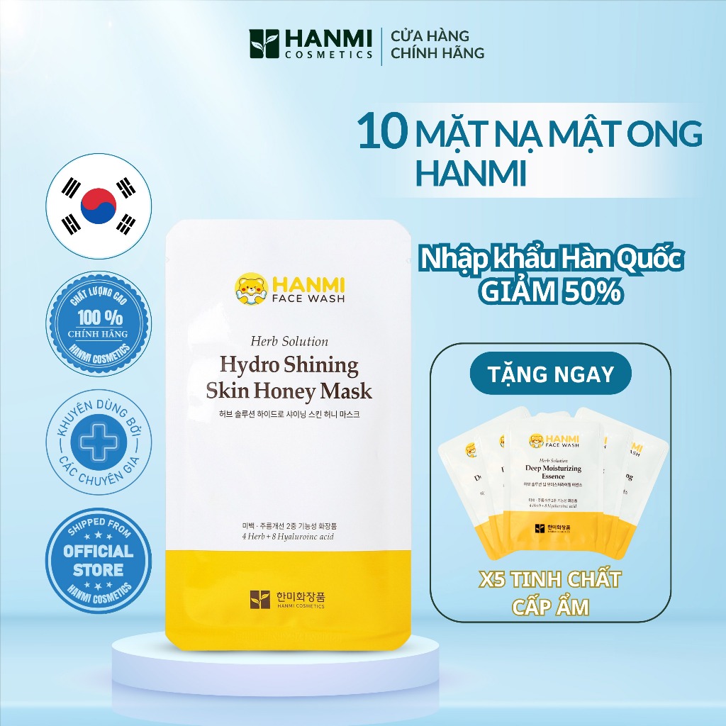 Set 10 Mặt Nạ Giây Tinh Chất Mật Ong 25ml Cấp Ẩm Phục Hồi Da - Hanmi ...