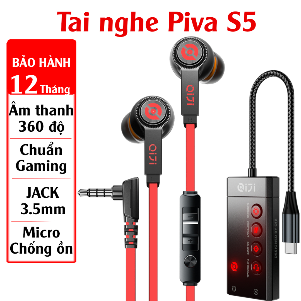 Tai nghe Piva S5 - Tai nghe Gaming chính hãng PivaVN kết hợp Sound Card ...