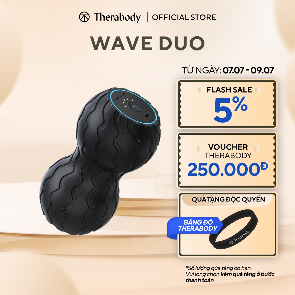 THERABODY Máy Massage Theragun Wave Duo, 5 tốc độ điều chỉnh, thiết kế ...