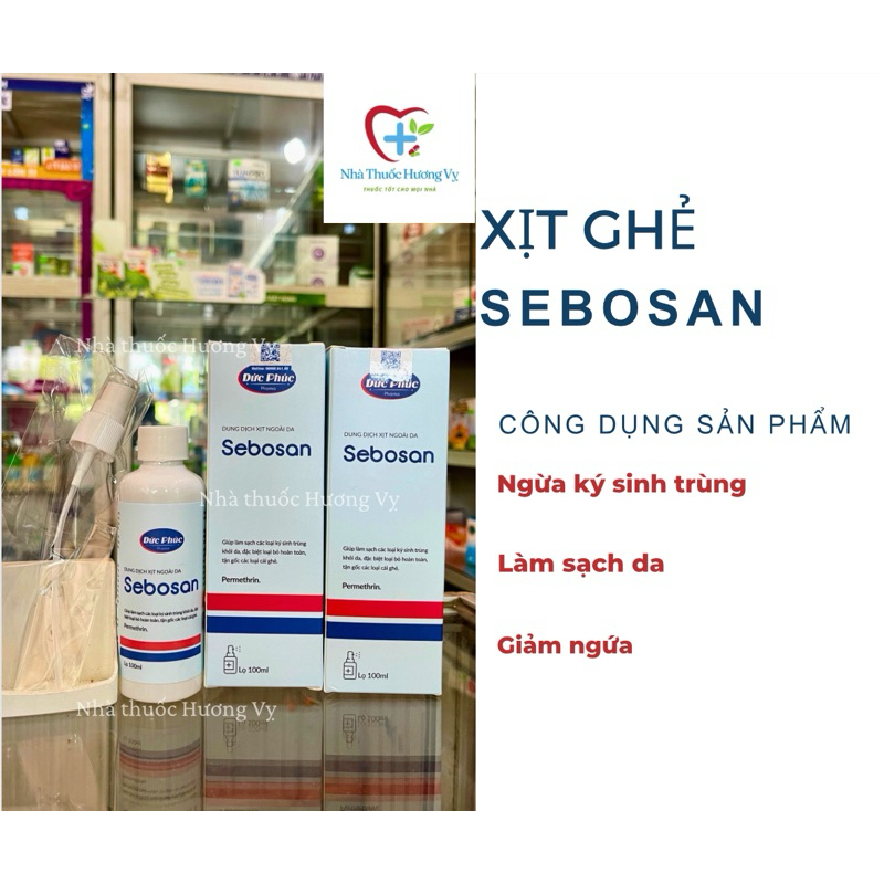 CHÍNH HÃNG | Kem bôi ghẻ / Xịt ghẻ Sebosan - HIỆU QUẢ (Tuýp 15g/Lọ ...