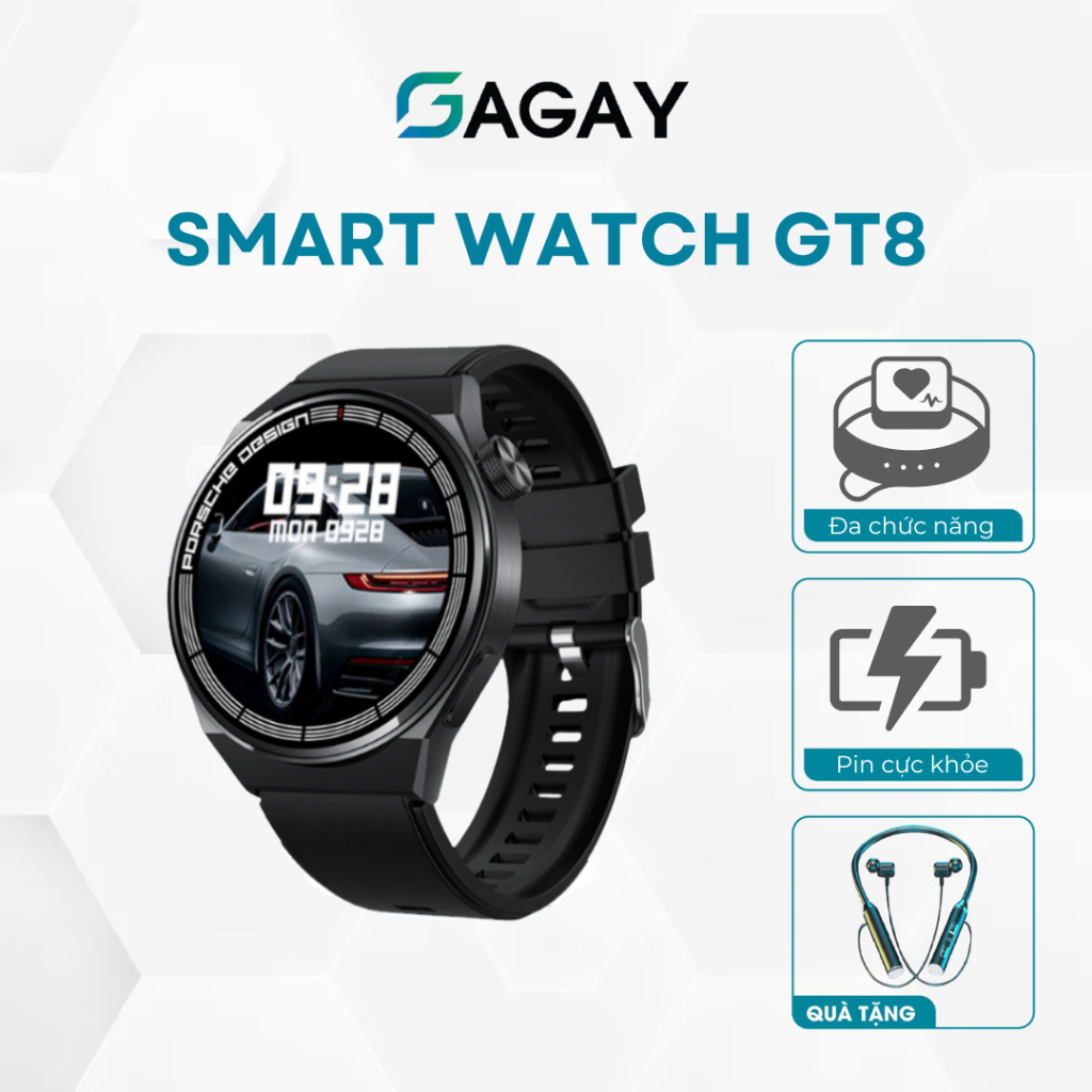 Smartwatch GT8 Đồng hồ điện tử theo dõi sức khỏe Đồng hồ thông minh ...