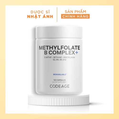 Viên uống bổ não Codeage Methylfolate B Complex+ Hỗ trợ giấc ngủ, giảm Stress - Hộp 120 viên ...