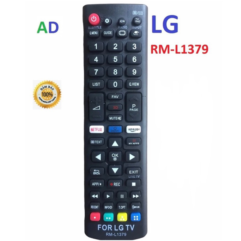 LG 1379 #315 - Remote điều khiển tivi truyền hình LG Smart Thông minh RM-L1379 | Shopee Việt Nam