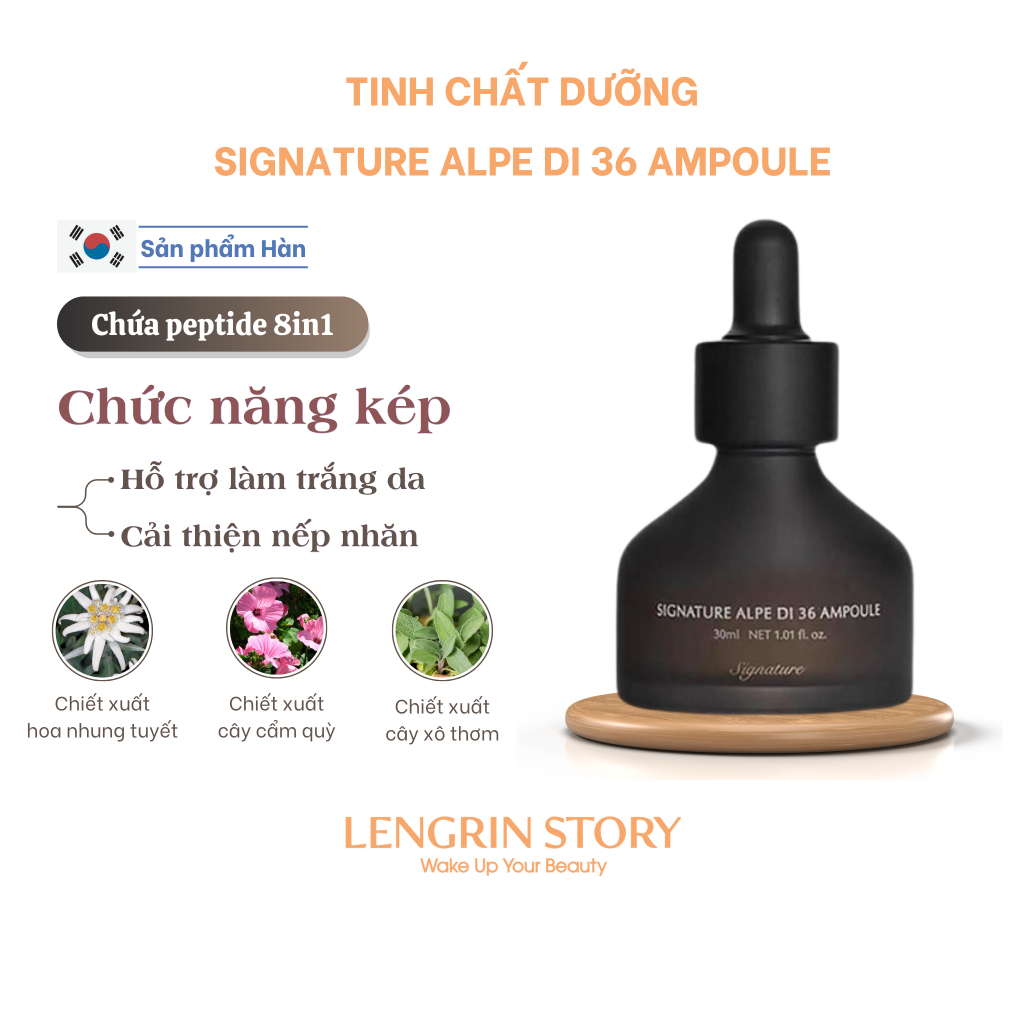 Tinh Chất Dưỡng SIGNATURE ALPE DI 36 AMPOULE Công Nghệ Kép Hỗ Trợ Cải Thiện Nếp Nhăn Và Làm Sáng ...