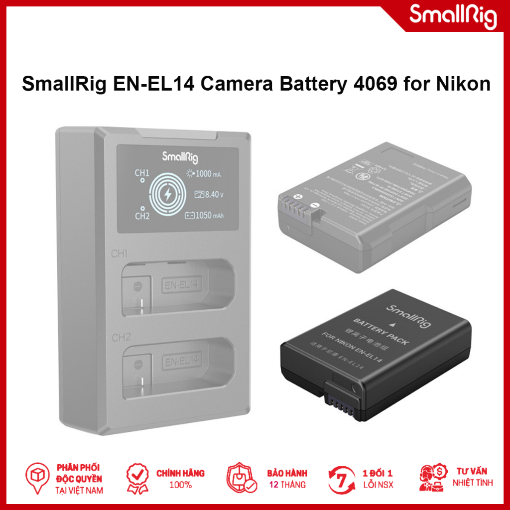 SmallRig EN-EL14 Camera Battery 4069 for Nikon - Pin 1050mAh Máy Ảnh ...