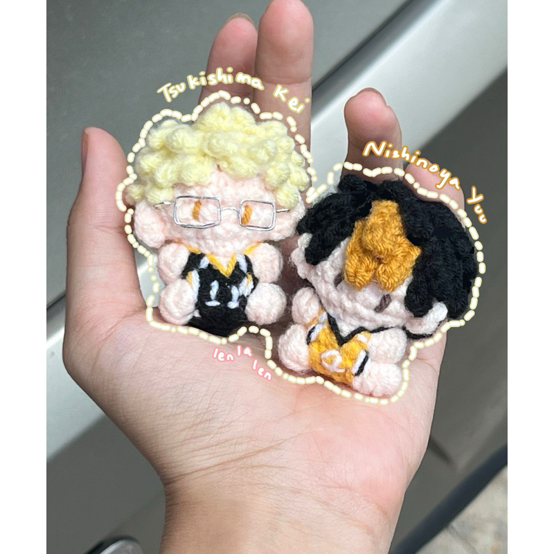 Tsukishima Kei và Nishinoya Yuu len crochet Haikyuu Karasuno cặp đôi ...