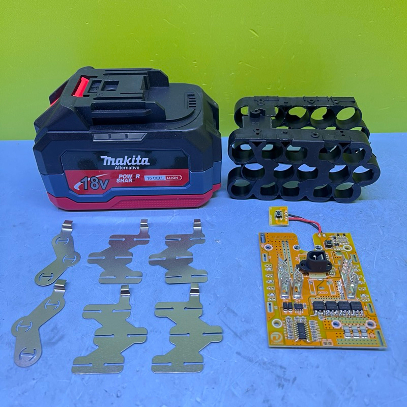 Vỏ mạch pin Makita 18v ( 21v ) 15cell 18650 ( led 2 bên ) | Shopee Việt Nam