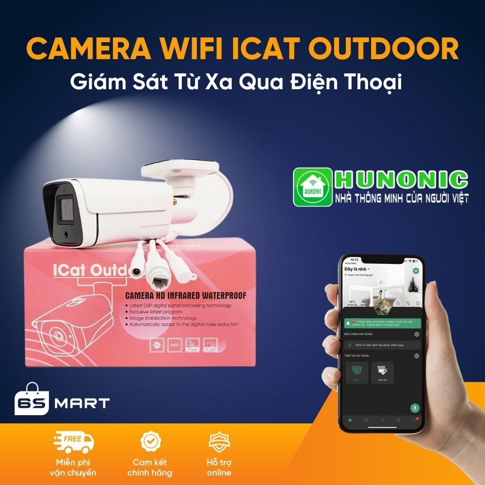 Camera Wifi ICat Outdoor Giám Sát Từ Xa, Đàm Thoại Hai Chiều, Hồng ...