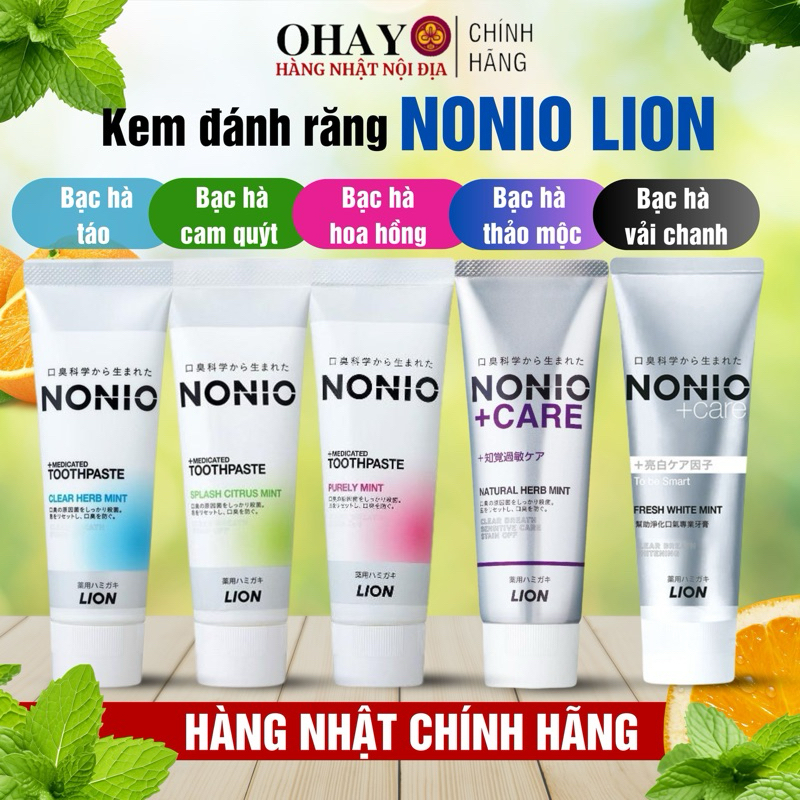Kem đánh răng NONIO LION 130g công nghệ mới nội địa nhật | Shopee Việt Nam