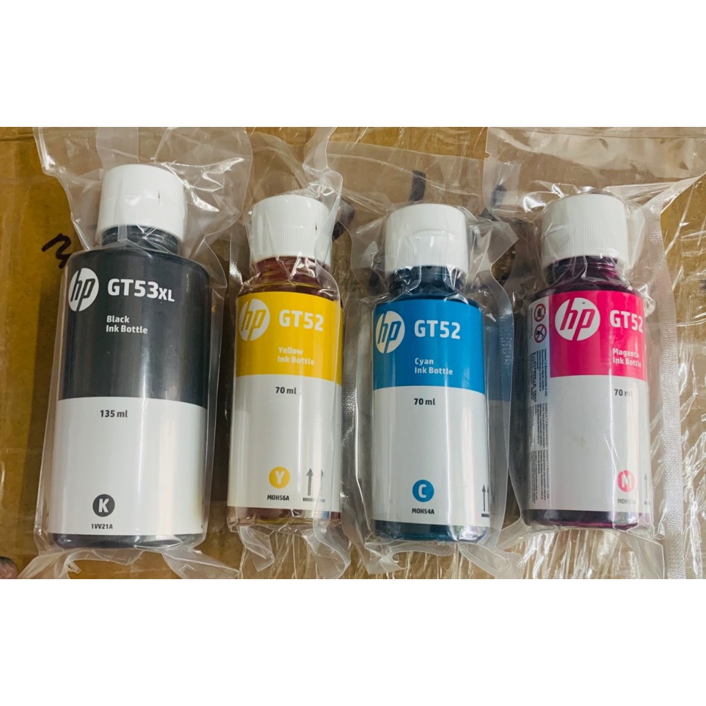 Bộ 4 màu mực GT52 dành cho máy in màu HP Ink Tank 115, HP Ink Tank 315 ...