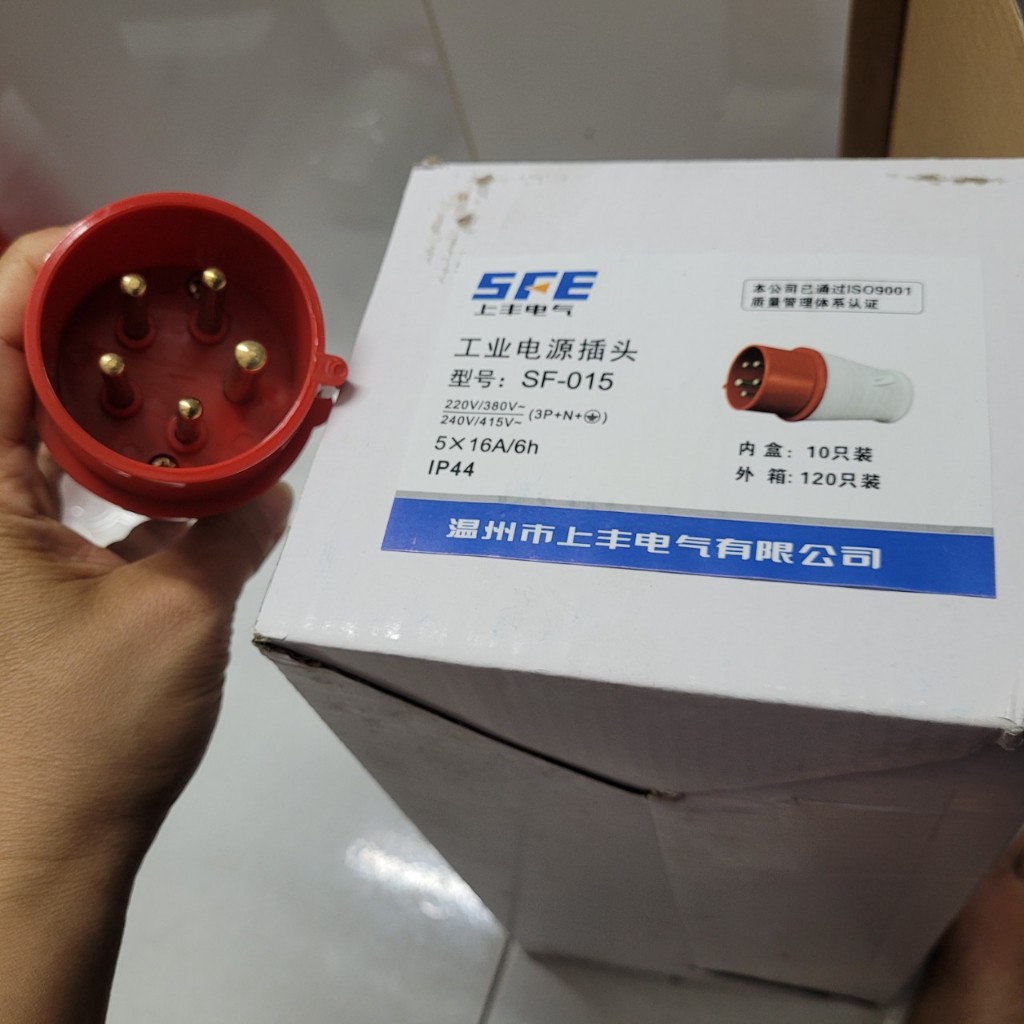 Ổ PHÍCH CẮM ĐIỆN 3 PHA 5 CHẤU 16A SF-015 SF-115 5 chấu 32A SF-215 SFE ...