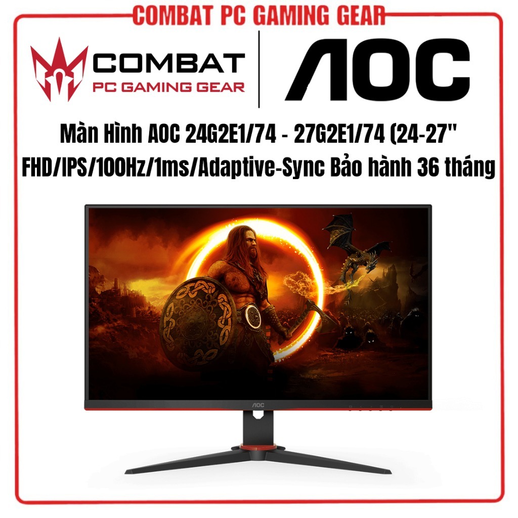 Màn Hình AOC 24G2E1/74 27G2E1/74 (24-27"/FHD/IPS/100Hz/1ms/Adaptive ...