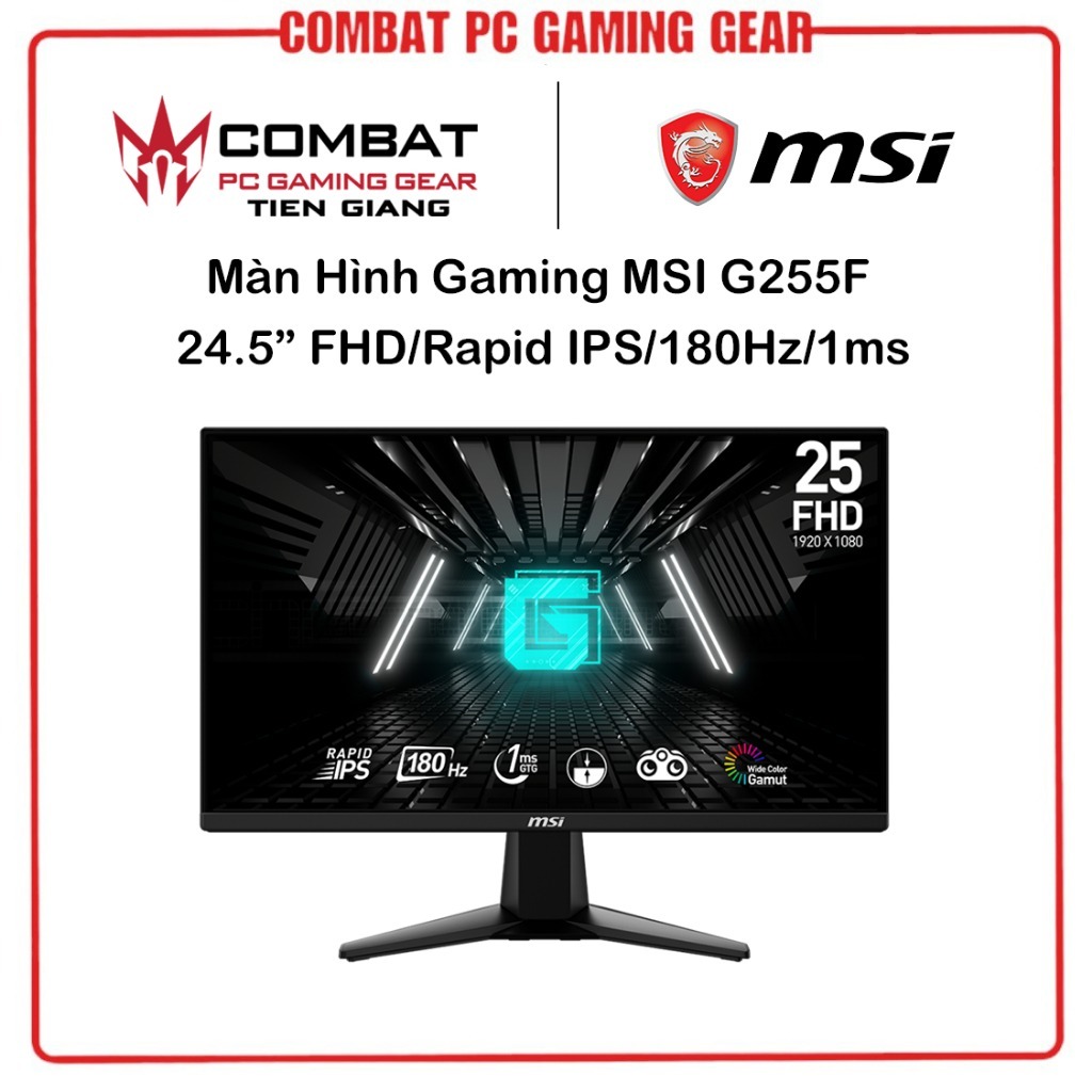 Màn Hình Gaming MSI G255F 24.5 inch FHD/Rapid IPS/180Hz/1ms Hàng Chính Hãng | Shopee Việt Nam