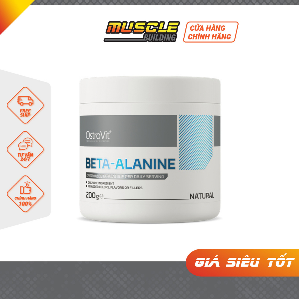 Ostrovit Beta Alanine 200g – Giảm Acid Lactic, chống mỏi Cơ, Hỗ Trợ Tăng Sức Mạnh, Sức Bền, Phát ...