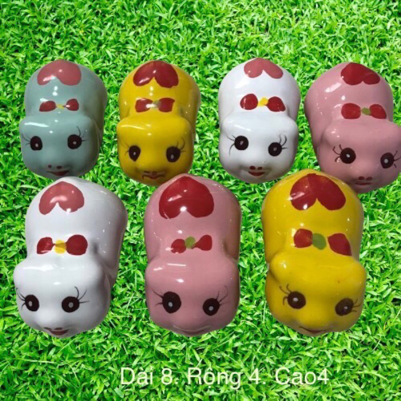 (heo mini) Ống heo tiết kiệm-lợn sứ mini dài 8cm, rộng 4, cao 4cm. Chất ...