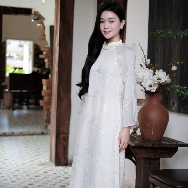 Áo Dài Hoa Vũ - EDINI - A1656 | Shopee Việt Nam