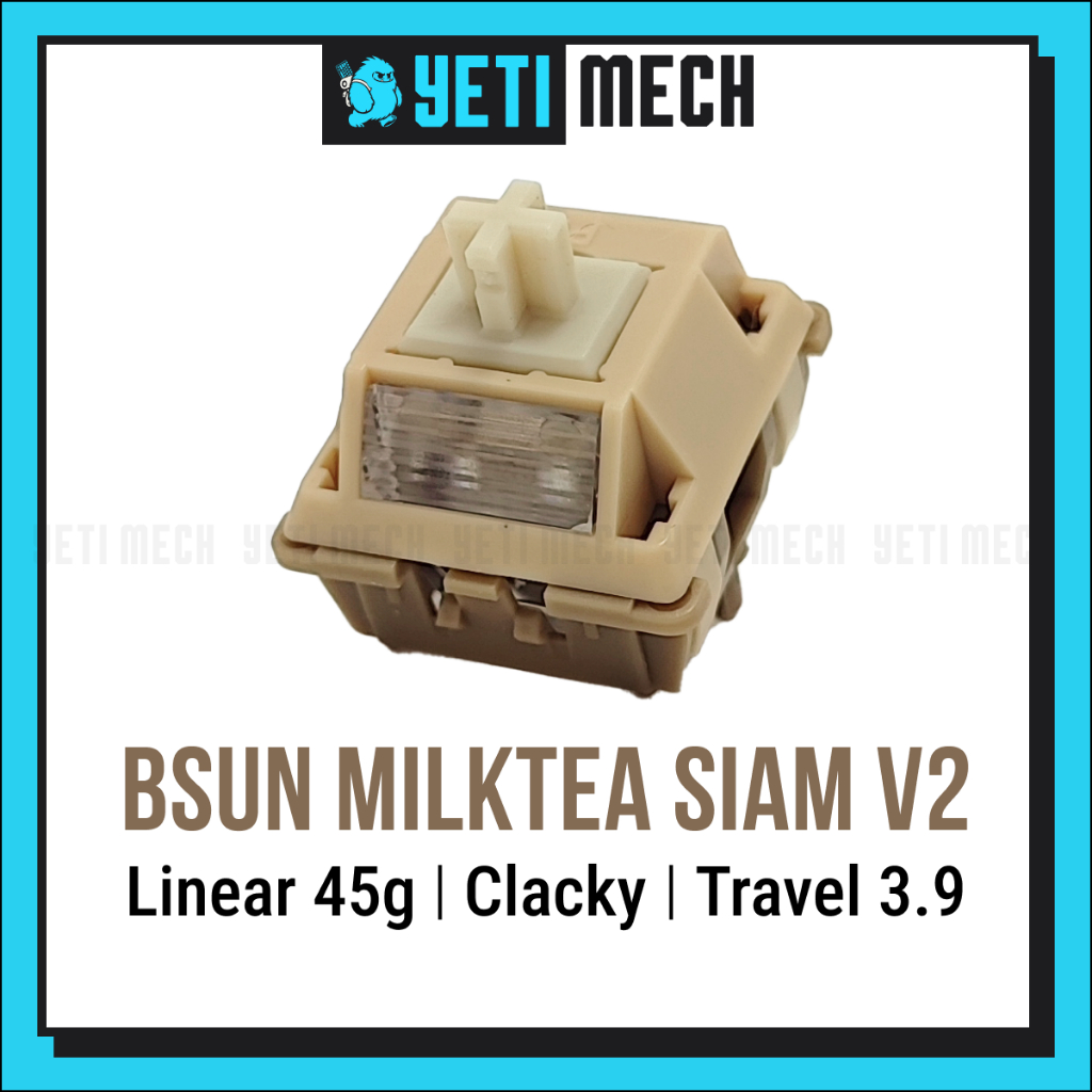 Switch BSUN Milktea Siam V2 | No box | Linear 45g | Switch bàn phím cơ ...