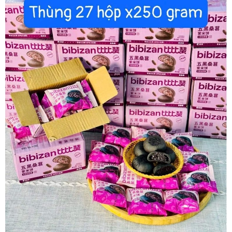 Bánh gạo lứt dâu tằm đậu đỏ (hộp 250g - 7 cái ) | Shopee Việt Nam