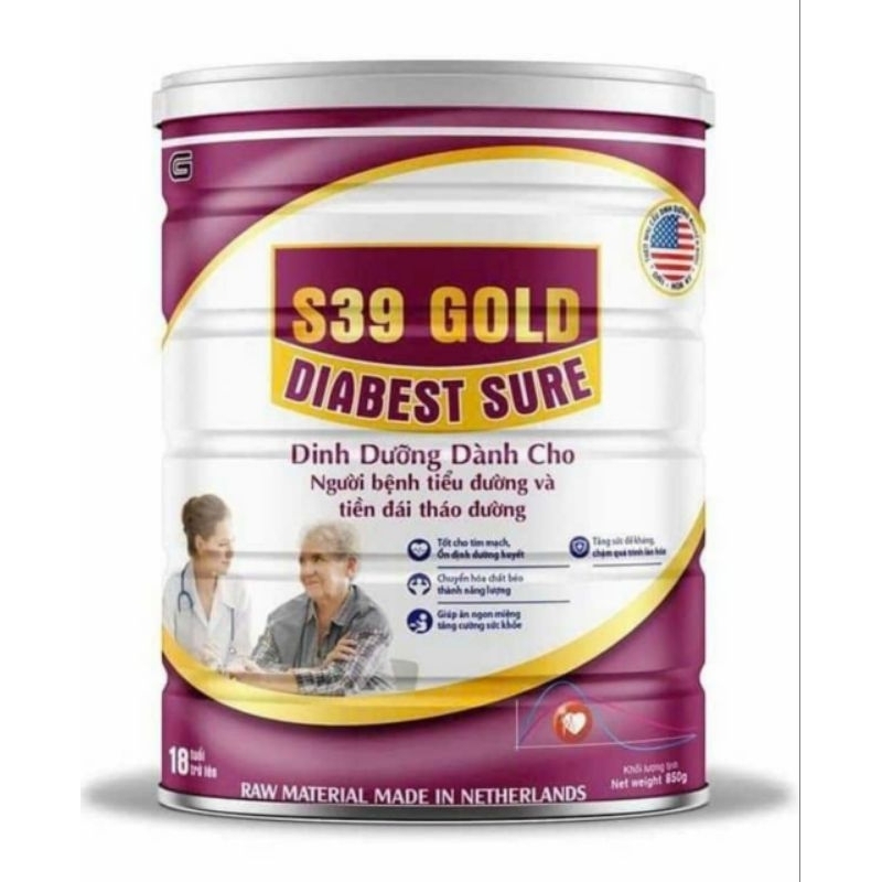 (Tùy mục đích sử dụng- HSD 4/2025, KHÔNG ĐỔI TRẢ) Sữa tiểu đường S39 Gold - hộp 850g, Date 24/4 ...