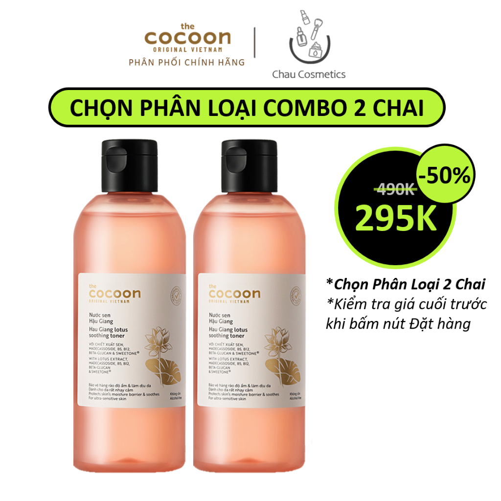 [SALE 50% - CHỌN PHÂN LOẠI 2 CHAI] Toner sen Cocoon nước cân bằng làm dịu phục hồi da | Shopee ...
