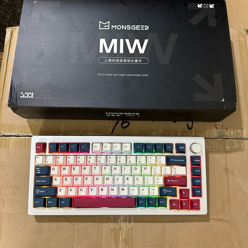 Bàn Phím Cơ không dây M1W Anode 3 mode mạch xuôi (Nhôm CNC, Gasket ...