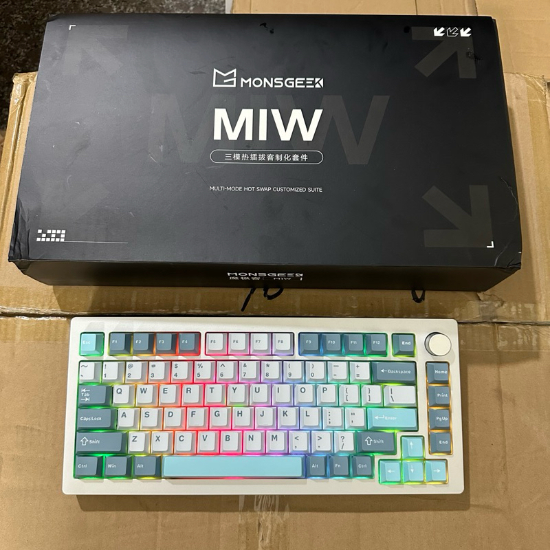 Bàn Phím Cơ không dây M1W Anode 3 mode mạch xuôi (Nhôm CNC, Gasket ...