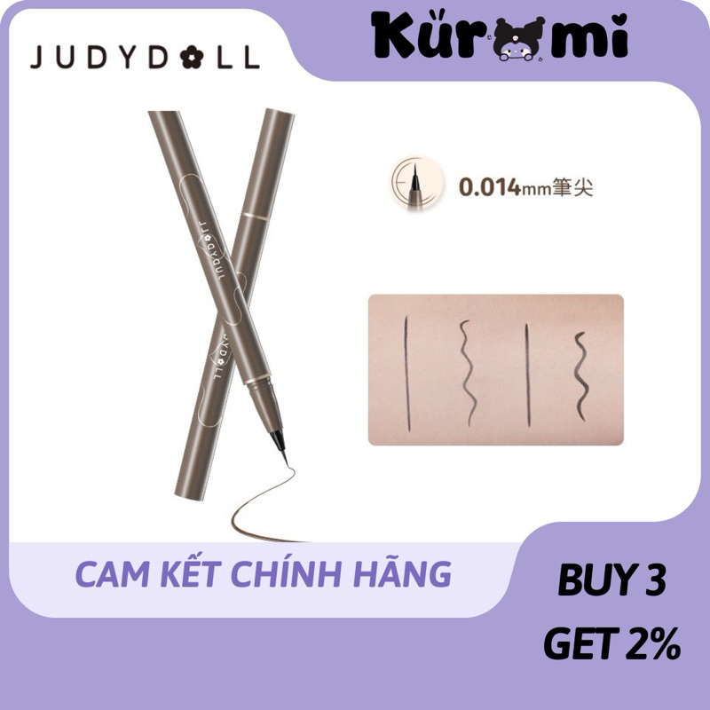 JUDYDOLL Bút kẻ mắt eyeliner judydoll lỏng gọn gàng kẻ mi dưới siêu mảnh siêu mịn Thon gọn Chống ...