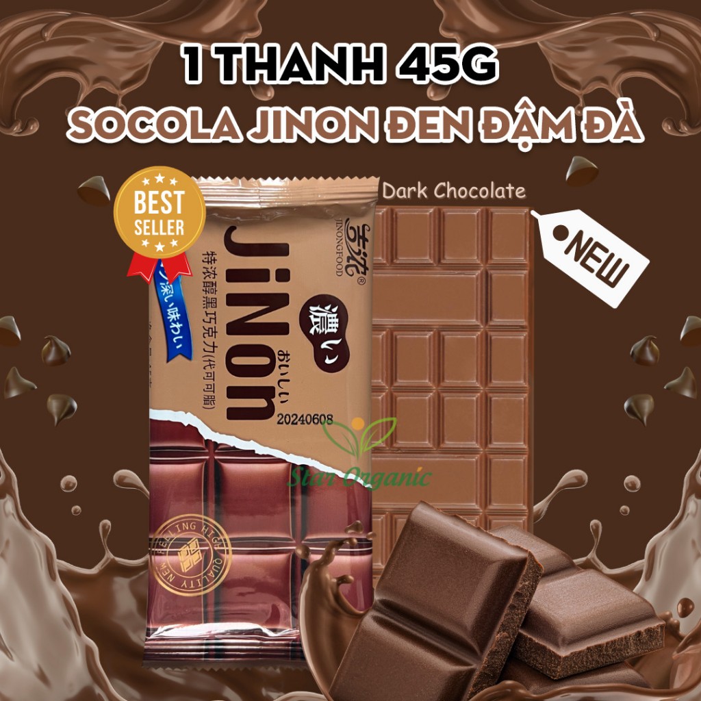 [HỘP 24 CÁI] Socola Đen Đắng Nguyên Chất Không Đường 100% YIKANONG ...