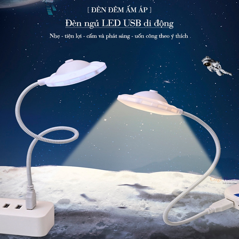 Đèn LED USB Mini Cắm Máy Tính Sạc Dự Phòng Đọc Sách Mini Di Động Uốn ...