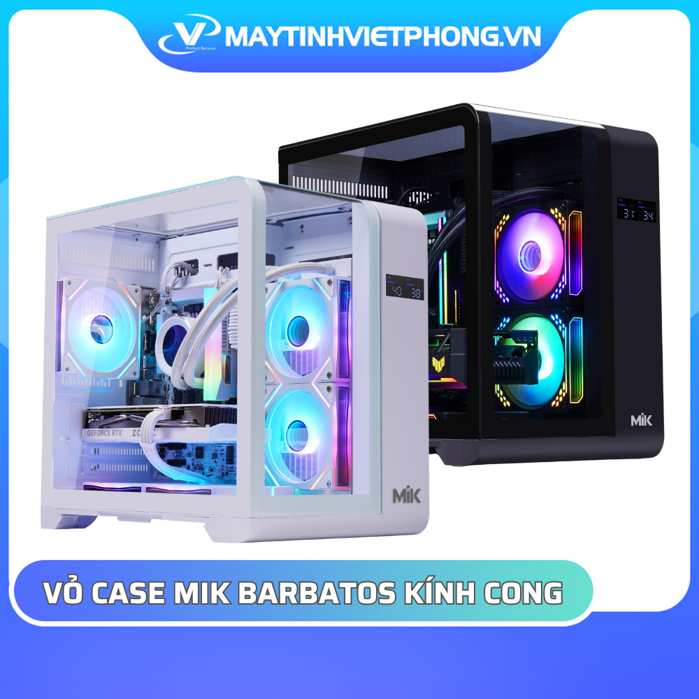 [FULL VAT] VỎ MÁY TÍNH - VỎ CASE MIK BARBATOS M KÍNH CONG VÔ CỰC - CÓ ...