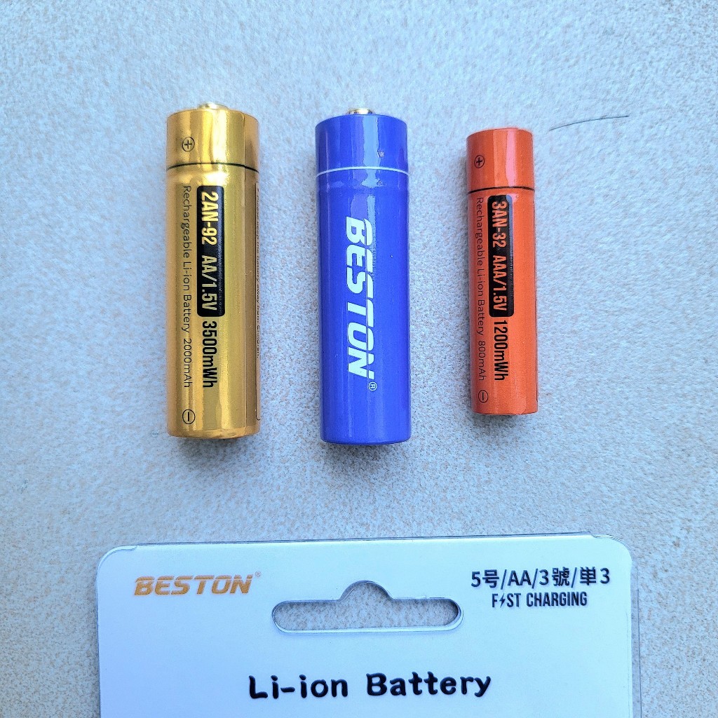 Pin sạc AA AAA Beston chính hãng Chuẩn 1.5V - Lẻ 1 viên Pin Li-Ion Siêu ...