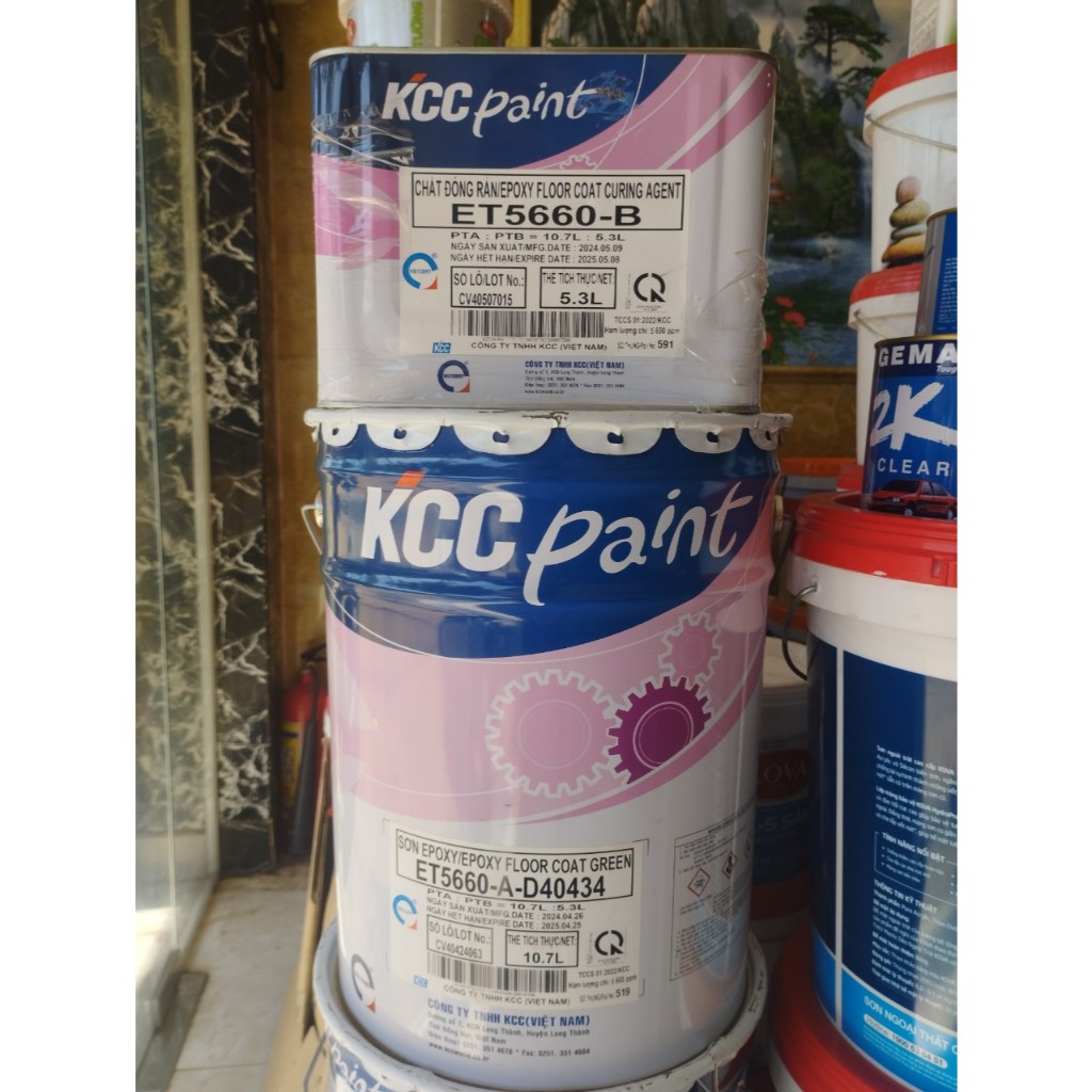SƠN SÀN EPOXY KCC ET5660 HỆ LĂN 4 LÍT ĐỦ MÀU | Shopee Việt Nam