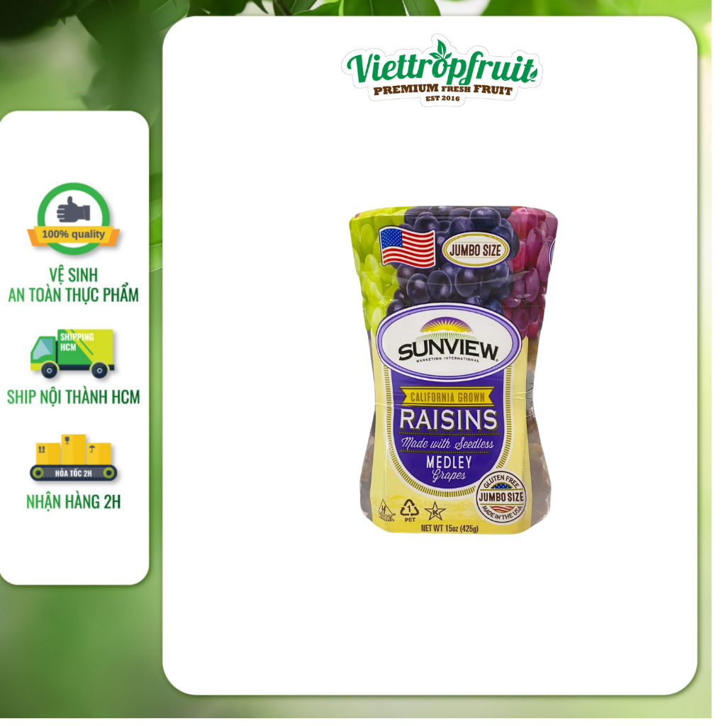 Nho khô Raisin Sunview (Mẫu mới 2024) | Shopee Việt Nam