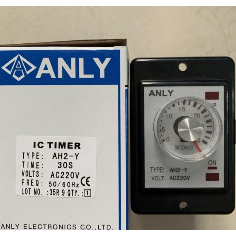 Rơ le thời gian ANLY AH2-Y Relay timer AH2-Y kèm đế 30s , 60s | Shopee Việt Nam