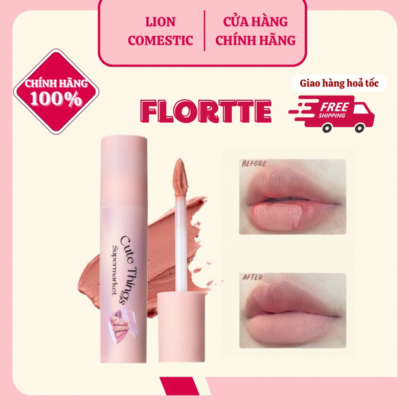 [FLORTTE] Son Kem Che Khuyết Điểm Môi FLORTTE Siêu Mịn Lì Lâu Trôi | Shopee Việt Nam
