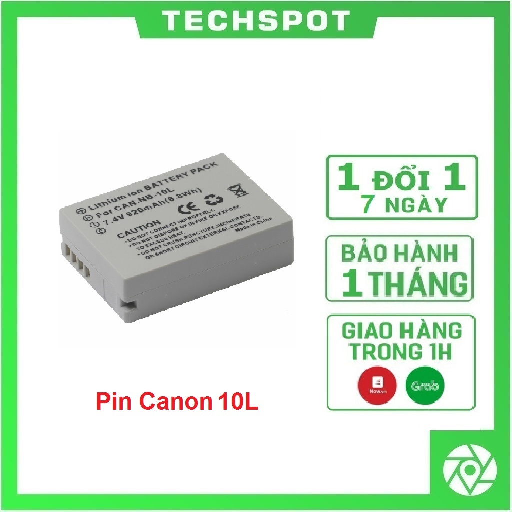 Pin Canon NB-10L Dùng Cho Canon SX40, SX50, G15, G16, G1X | Bảo Hành 1 ...