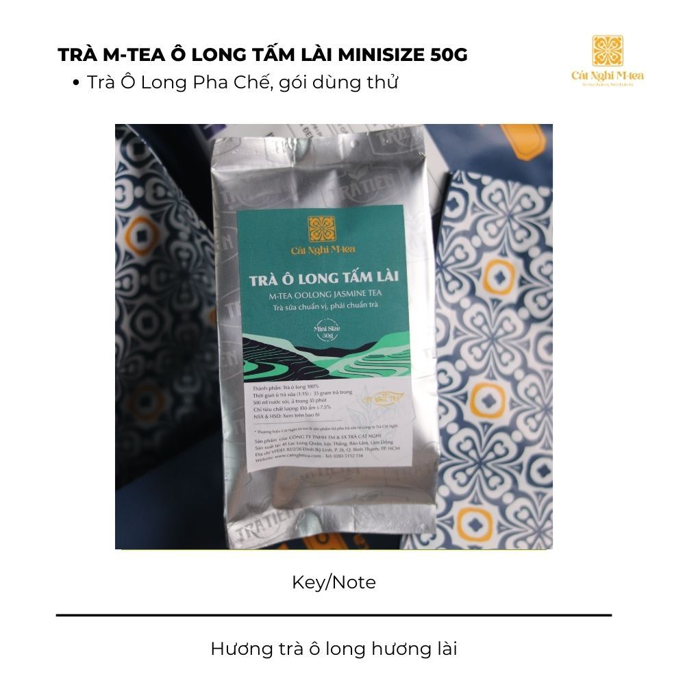 Trà Olong Tấm Lài [GÓI DÙNG THỬ [50g] Trà Olong CAT NGHI TEA - Nguyên liệu chuẩn pha trà sữa và ...