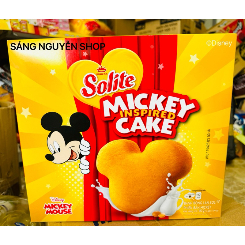 Bánh Bông Lan Solite Kinh Đô Phiên Bản Mickey hộp 180g | Shopee Việt Nam