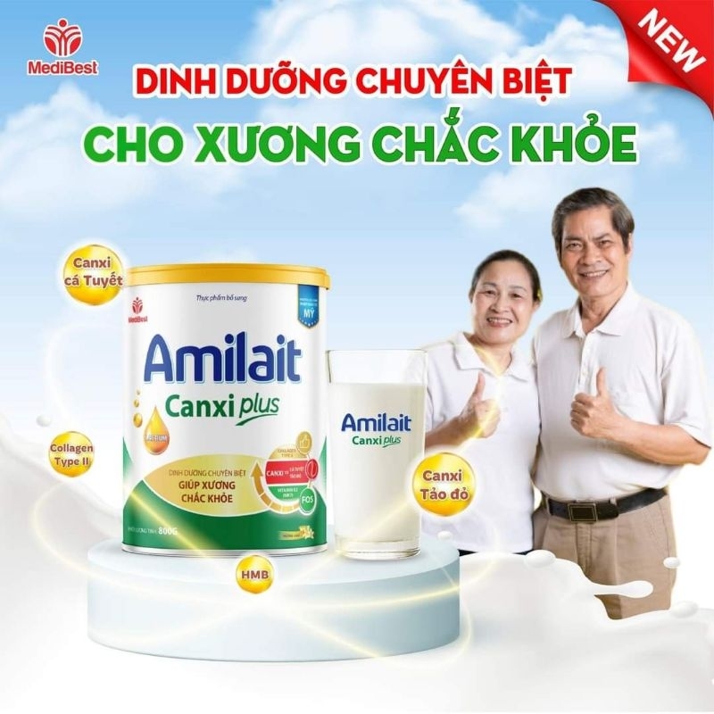 Sữa Amilait Canxi Plus Lon 800Gr [Bổ sung Canxi] | Shopee Việt Nam
