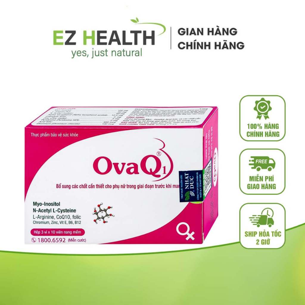 OvaQ1 bổ sung các chất cần thiết cho phụ nữ trong giai đoạn trước khi ...