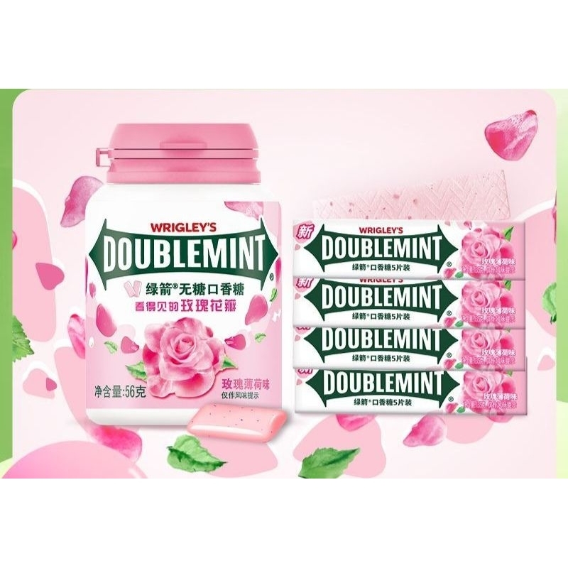 [ Bản Giới Hạn ] Kẹo SingGum Doublemint Hoa Hồng / Kẹo Cao Su ...