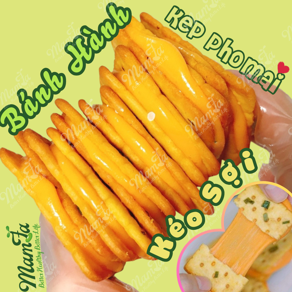 FREESHIP 1kg Bánh hành đài loan vỏ bánh hành kẹp phô mai kéo sợi siêu nhiều Mamfa thơm bánh ăn ...