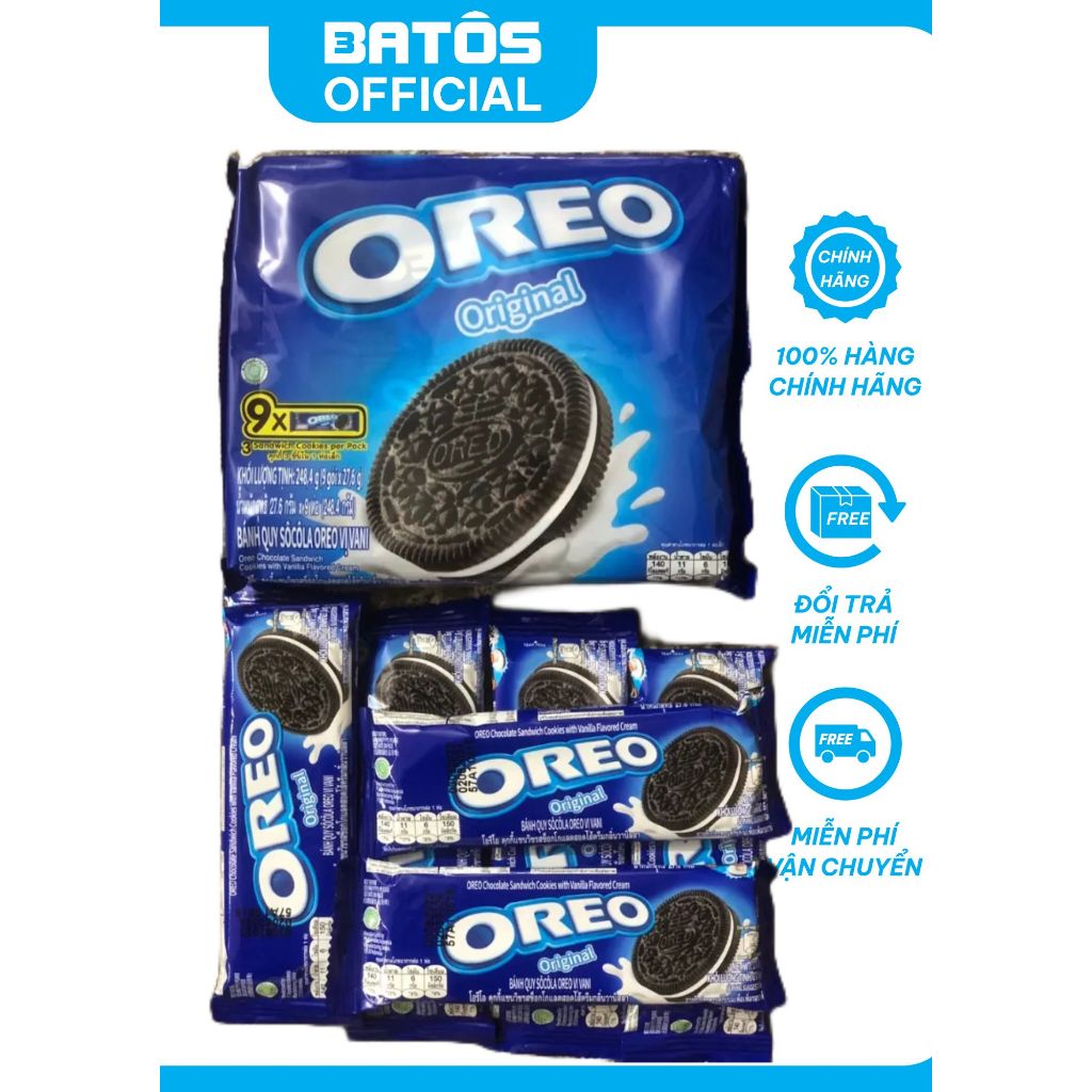 Gói 9 thanh bánh Oreo vị Vani 248,4g - chính hãng | Shopee Việt Nam