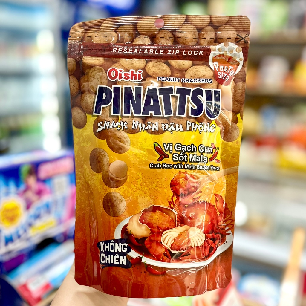 Snack đậu phộng Pinattsu Oishi Party size gói 95g | Shopee Việt Nam